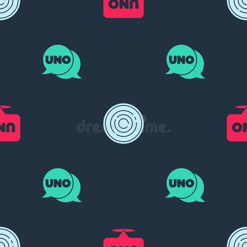 Set Uno Card Game, Checker Chips and on Seamless Pattern. Vector Stock ...