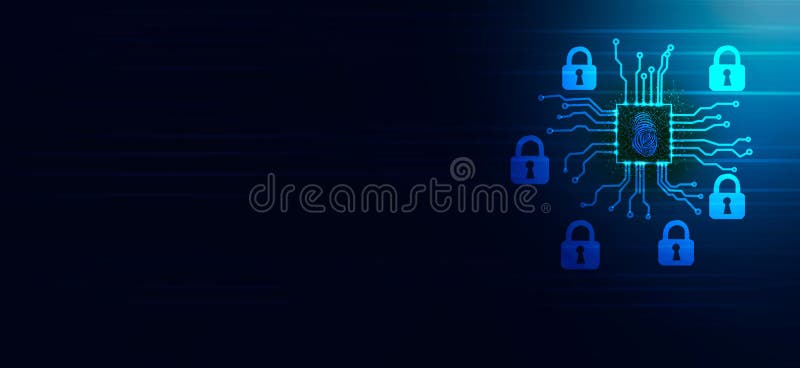 Set Up Cybersecurity Technology Protection Concept Stock Photo - Image ...