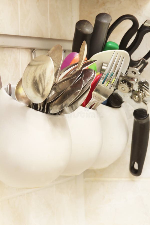Set-up Keeping in the Kitchen in Order Stock Photo - Image of dishware ...
