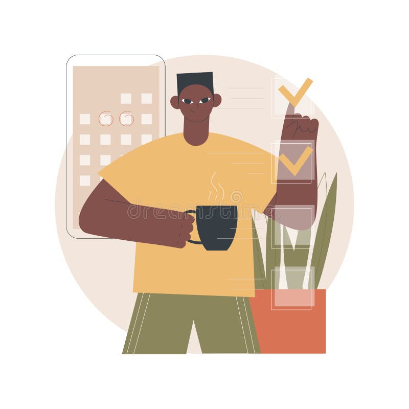 Set Up daily Schedule Abstract Concept Vector Illustration. Stock ...