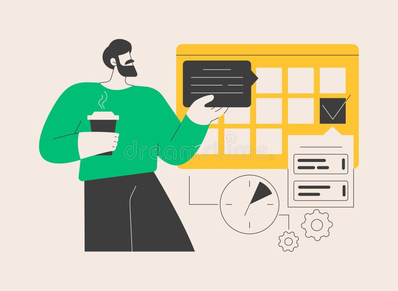 Set Up daily Schedule Abstract Concept Vector Illustration. Stock ...