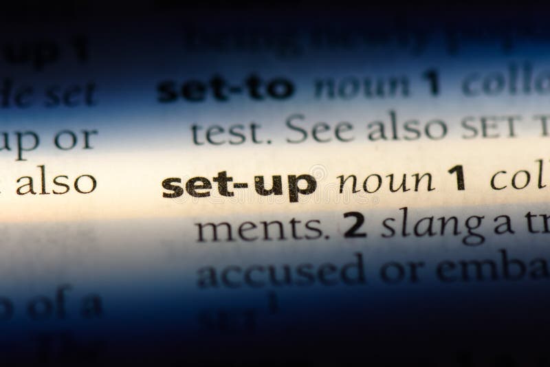 Set-up stock photo. Image of word, isolated, setup, book - 126618434