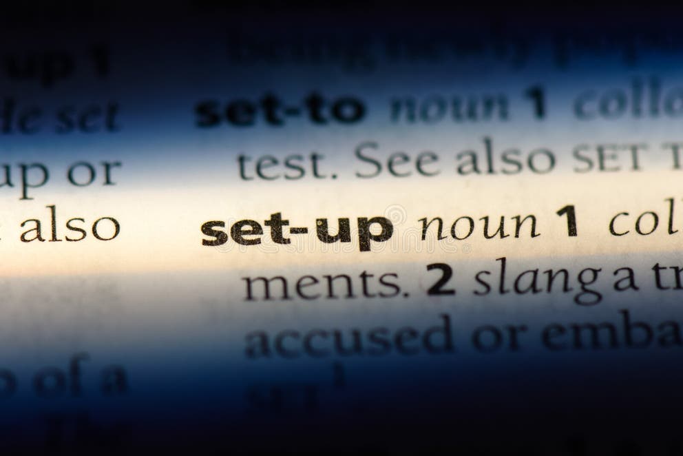 Set-up stock photo. Image of word, isolated, setup, book - 126618434