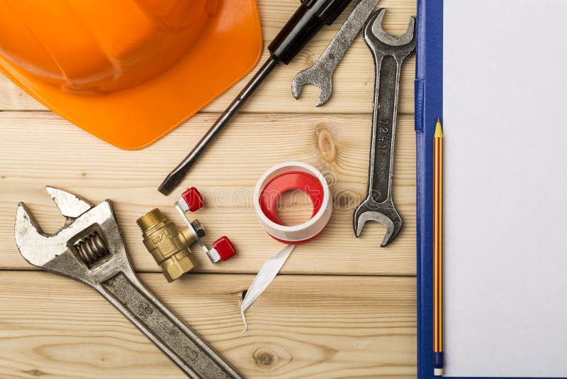 Set-up of Various Hand and Bench Tools Stock Photo - Image of valves ...