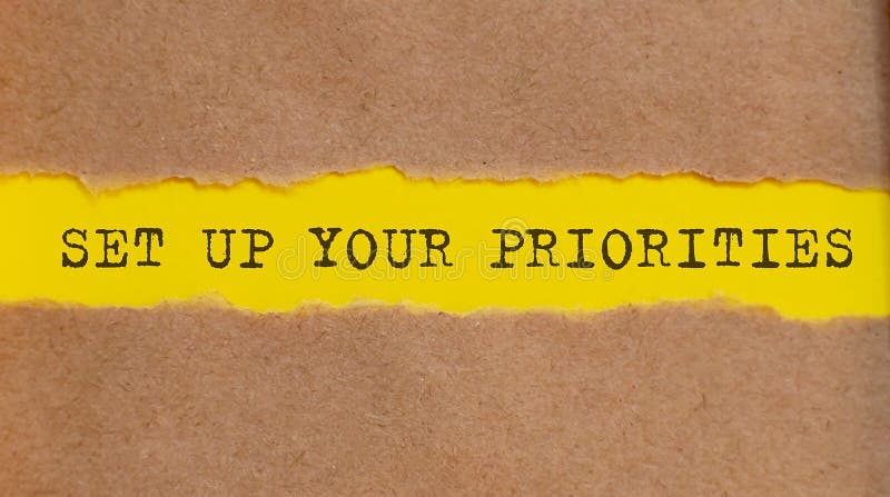 SET UP YOUR PRIORITIES Text on the Chart , Office Supplies, Business ...