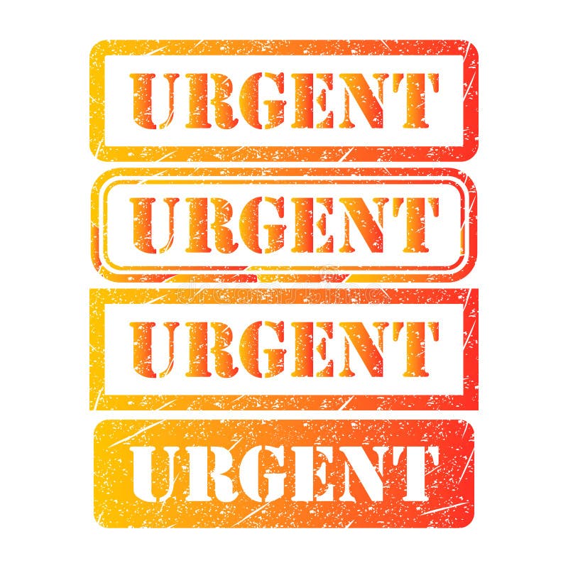 Set of Urgent Stamp Symbol, Label Sticker Sign Button, Text Banner ...