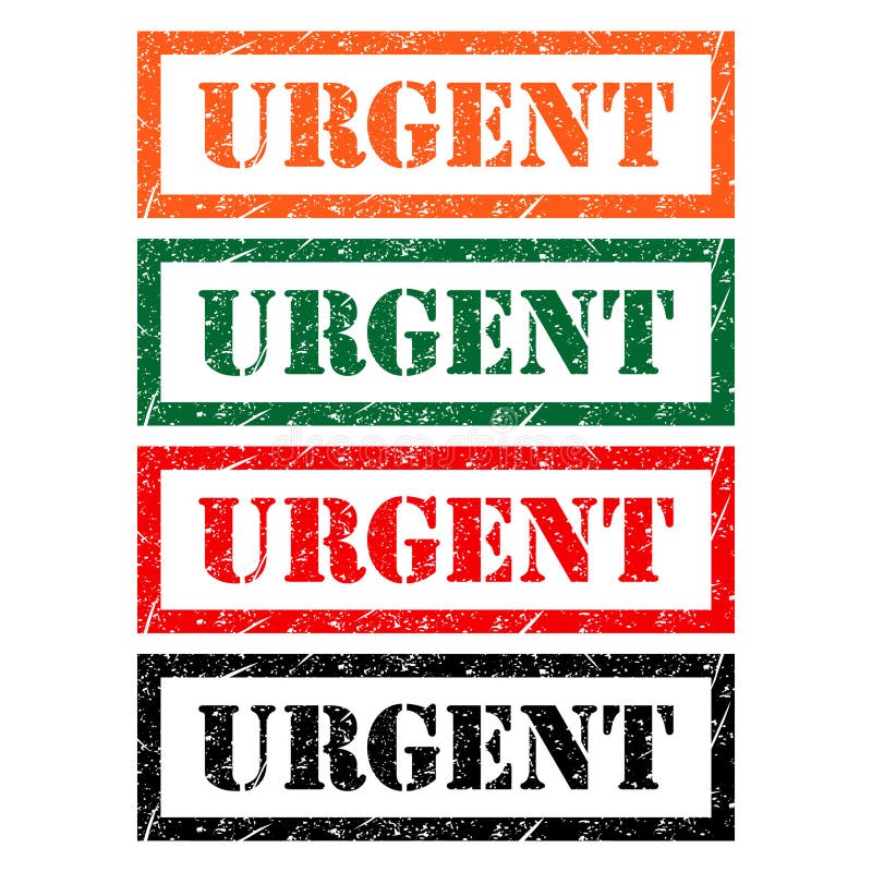 Set of Urgent Stamp Symbol, Label Sticker Sign Button, Text Banner ...