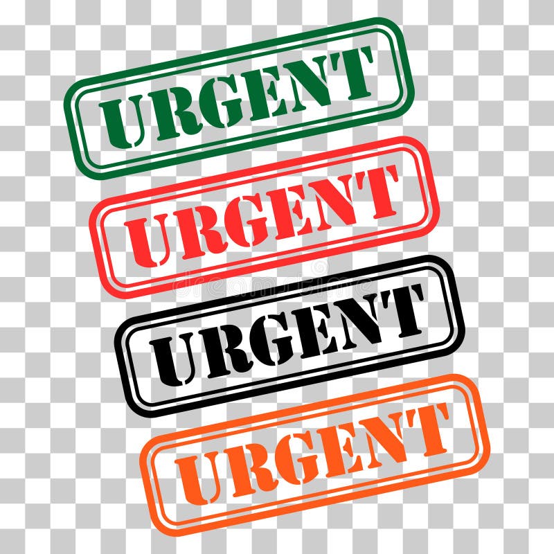 Set of Urgent Stamp Symbol, Label Sticker Sign Button, Text Banner ...
