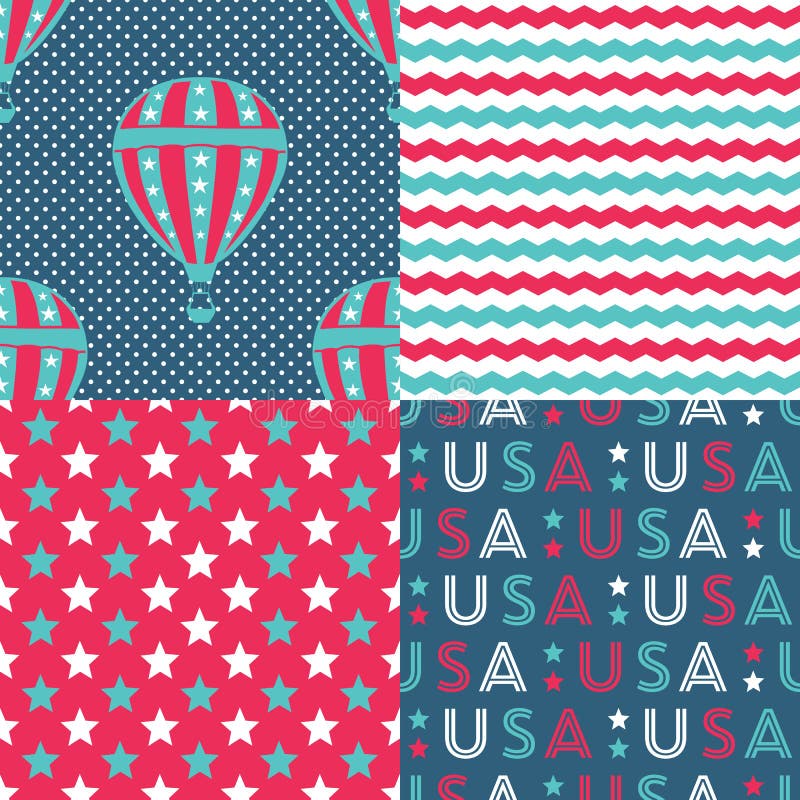 Set of USA Patterns stock vector. Illustration of scrapbooking - 72757482