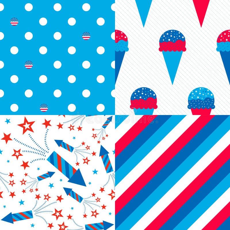 Set of USA Patterns stock vector. Illustration of paper - 73039518