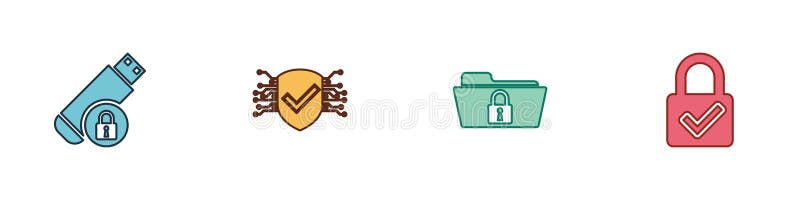 Set USB Flash Drive with Lock, Cyber Security, Folder and and Lock ...