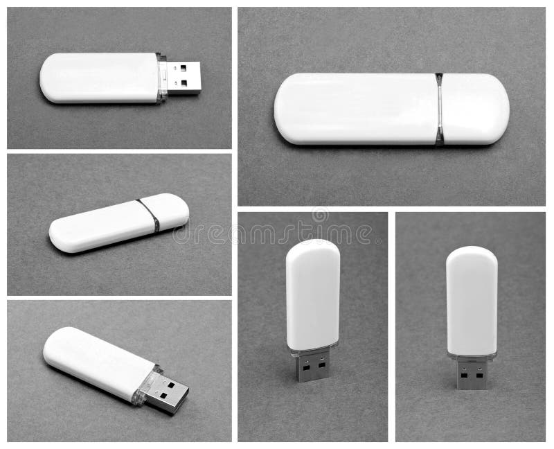 Set Usb Stick Memory Gray Background Stock Photos - Free & Royalty-Free ...