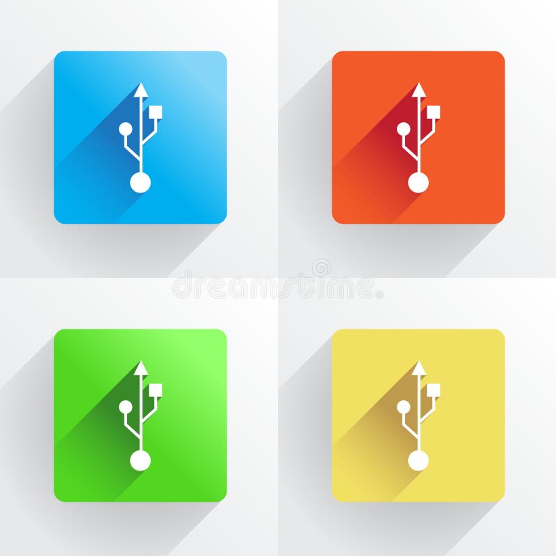 Set of USB symbol stock illustration. Illustration of data - 51570871