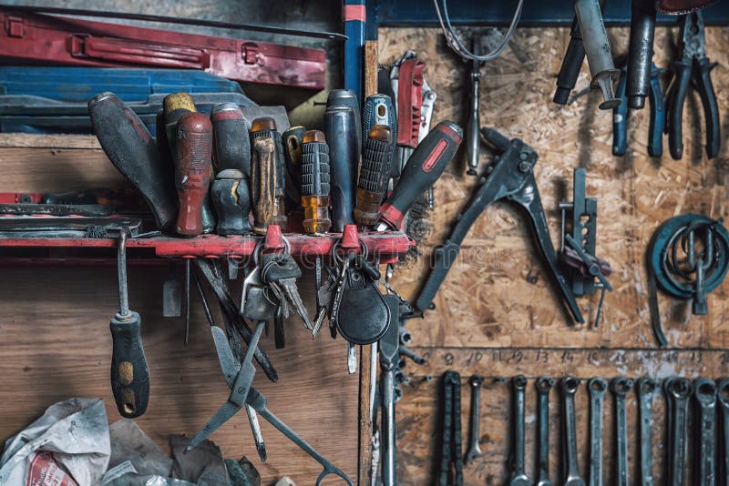 Set of used screwdrivers stock image. Image of shiny - 89342253