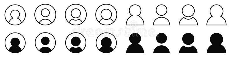 A Set of User Icons. Avatars of People. Vector Stock Illustration ...