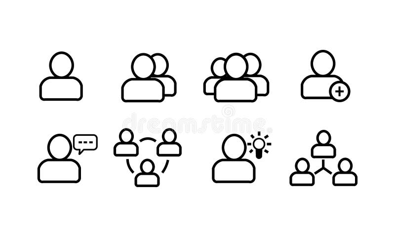 Set of User Icons and Their Connection. Finance Charts Stock ...