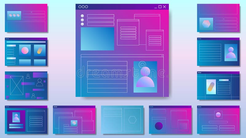 Set with User Interface Concept Forms. Abstract Web Pages and Ui ...