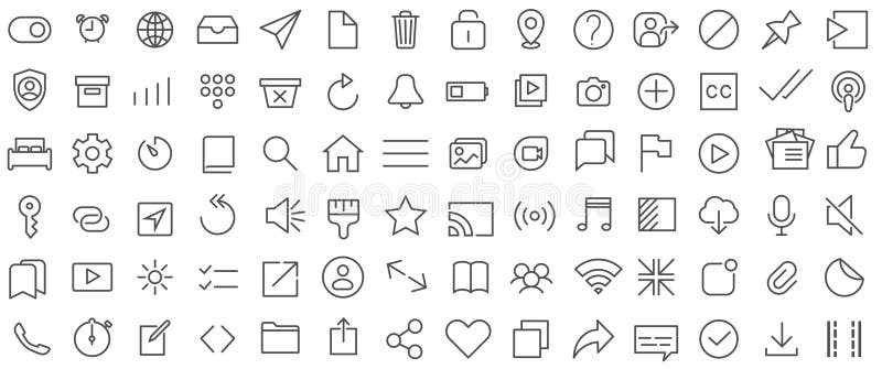 Set of User Interface Icons for Commercial Purposes. Set of Interface ...