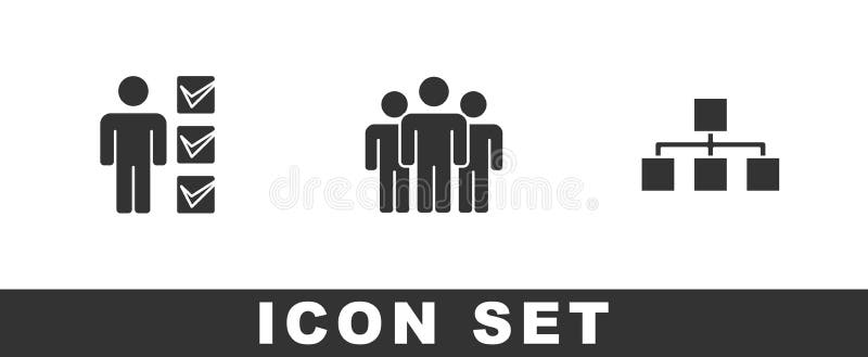 Set User of Man in Business Suit, Users Group and Hierarchy Organogram ...