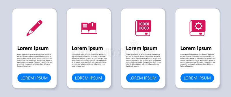 Set User Manual, Books about Programming, Open Book and Pencil with ...