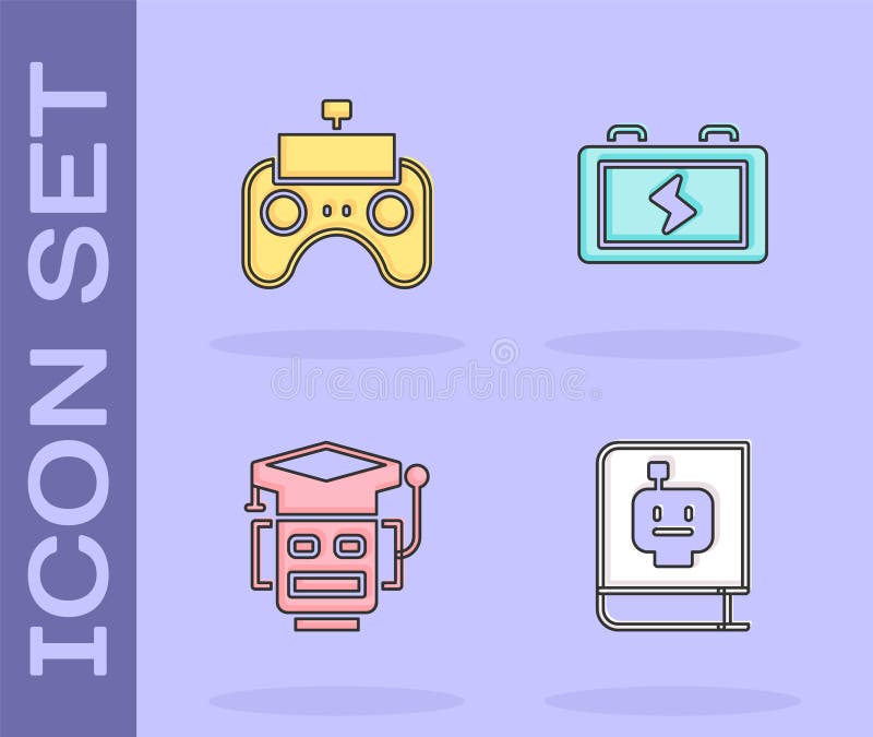 Set User Manual, Remote Control, Robot and Battery Icon. Vector Stock ... Set User Manual, Remote Control, Robot and Battery Icon. Vector Stock ...