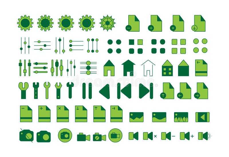 Set of Ux Ui Web Icons Set, Outline Icon Collection Stock Vector ...