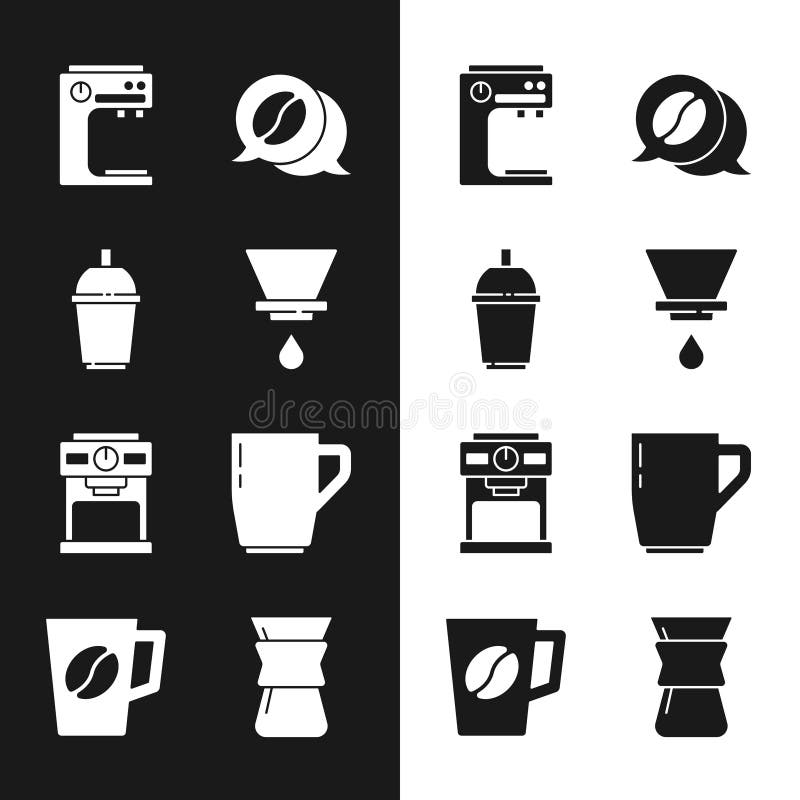 Set V60 Coffee Maker, Coffee Cup To Go, Machine, and Conversation, Pour ...