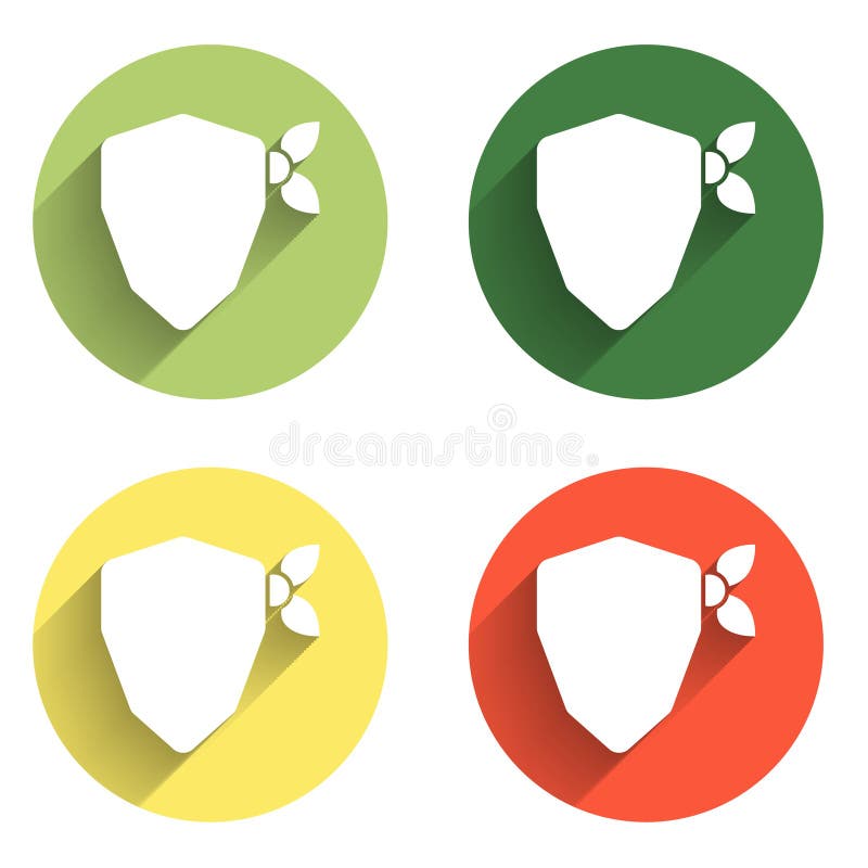 Set Vandal Icon Isolated with Long Shadow Background. Color Circle ...