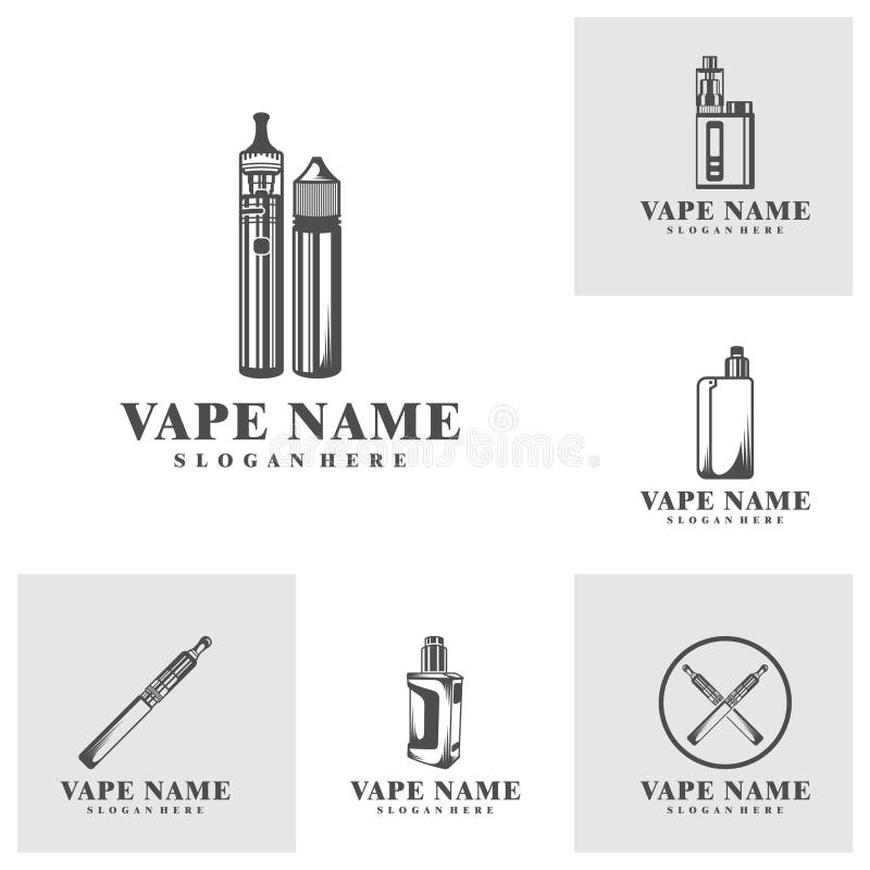Set of Vape Logo Design Concept Vector. Vaping Illustration Design ...