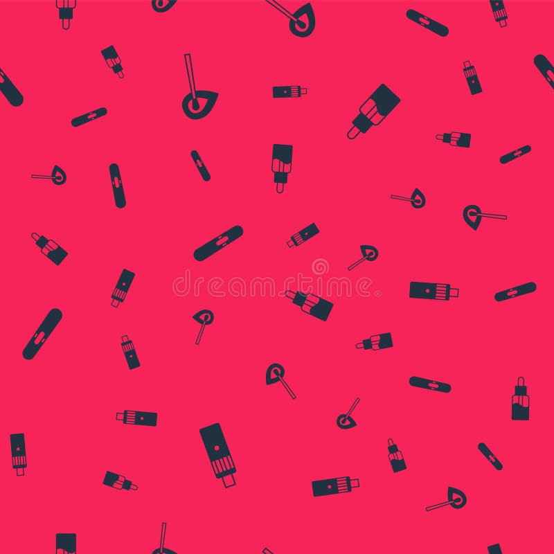 Set Vape Mod Device, Burning Match with Fire, Cigar and Liquid Bottle ...