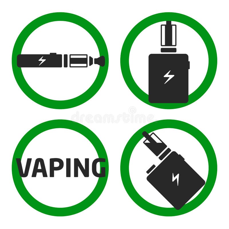 Set vaping icons stock vector. Illustration of nicotine - 80525201