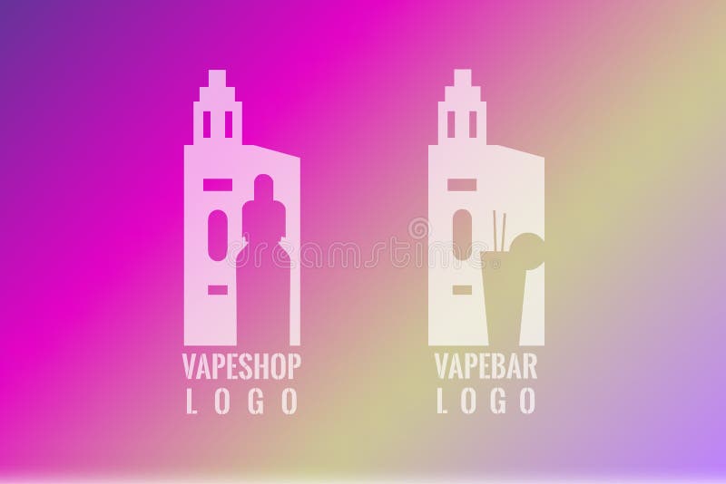 Set of Vaping Logo. Stamp, Emblem, Badge. Stock Vector - Illustration ...