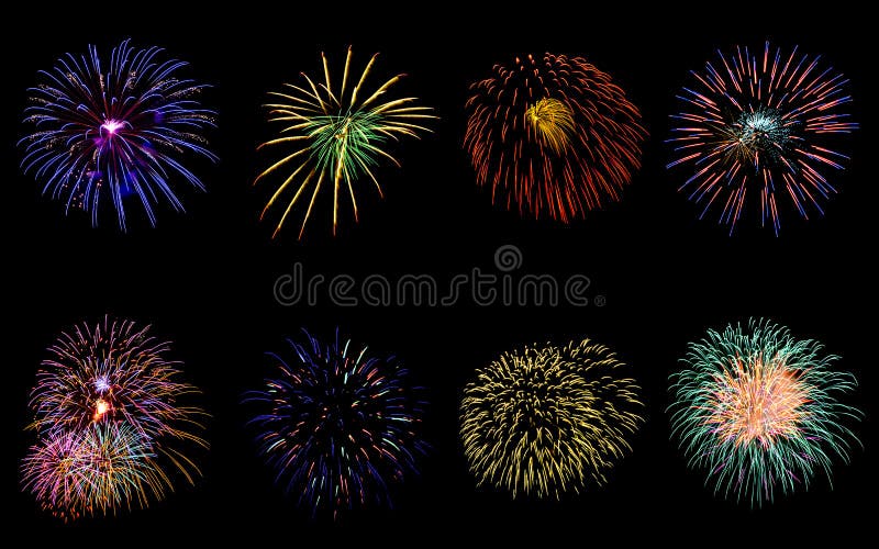 Colorful Fireworks of 2020 Arabic Number for New Year Celebration ...