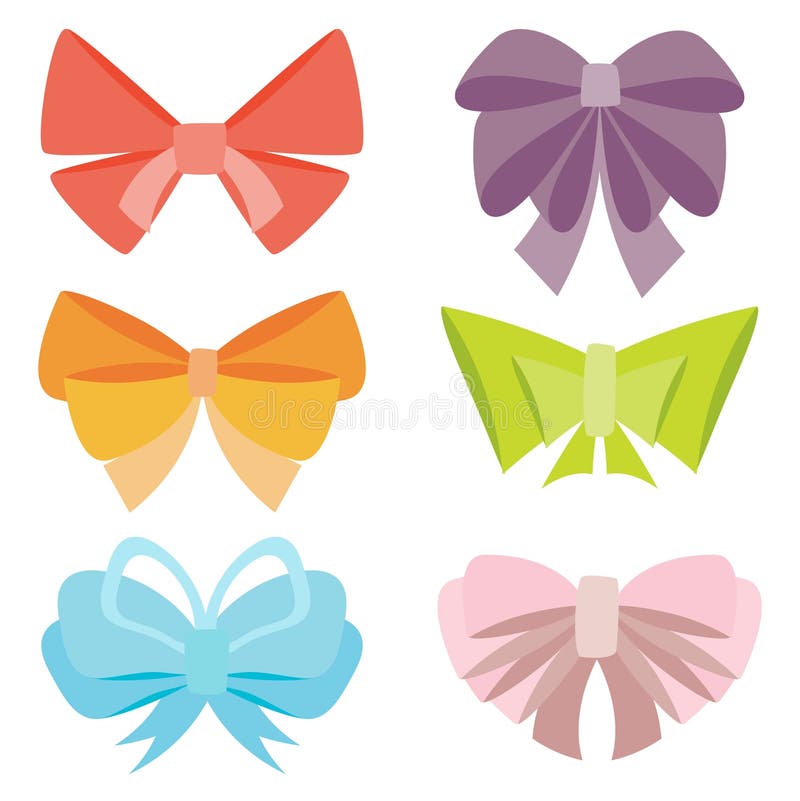 Set of abstract bows stock vector. Illustration of anniversary - 24225832