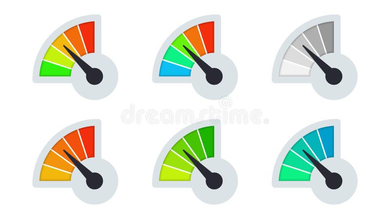 Set of Various Abstract Meters. Stock Vector - Illustration of meter ...