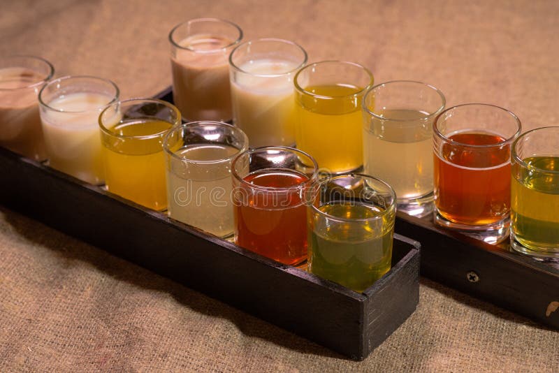 Set of Various Alcoholic Weak Drinks. Stock Photo - Image of strong ...