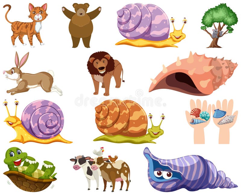 Set of Various Animals Cartoon Stock Vector - Illustration of animals ...