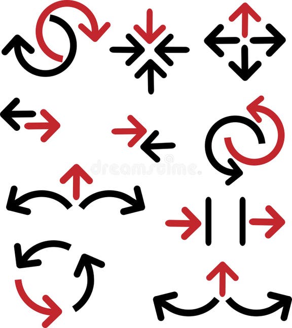 Set of various arrows - 1 stock vector. Illustration of fold - 14559597