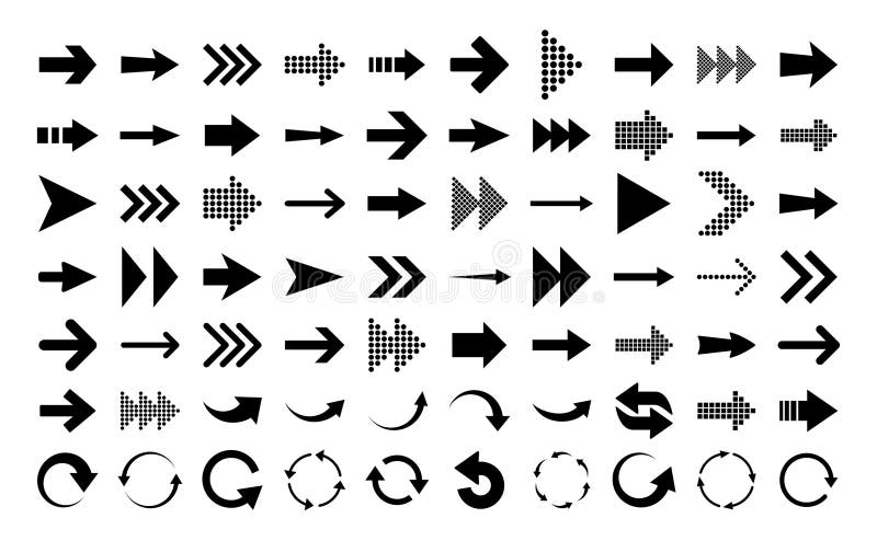 A set of various arrows stock vector. Illustration of circle - 308019339