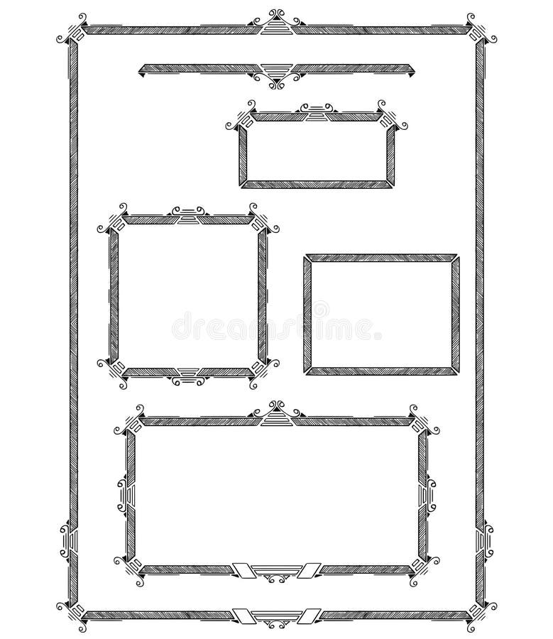 Set of Ornamental Frames stock vector. Illustration of formal - 102768939