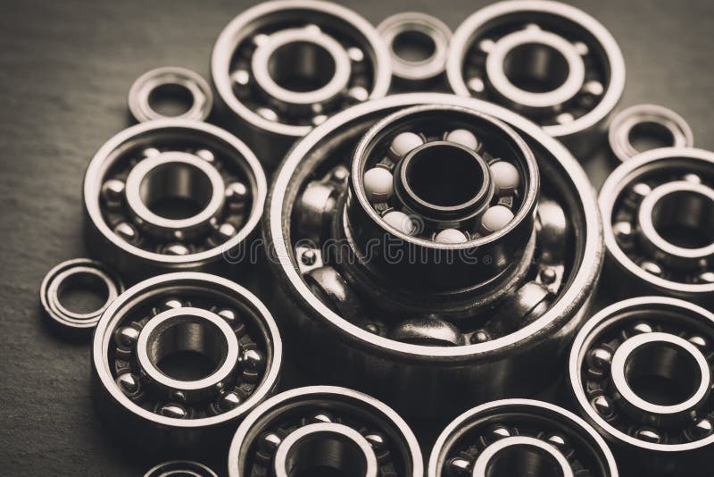 Set of Various Ball Bearings. Technology and Machinery Industrial ...