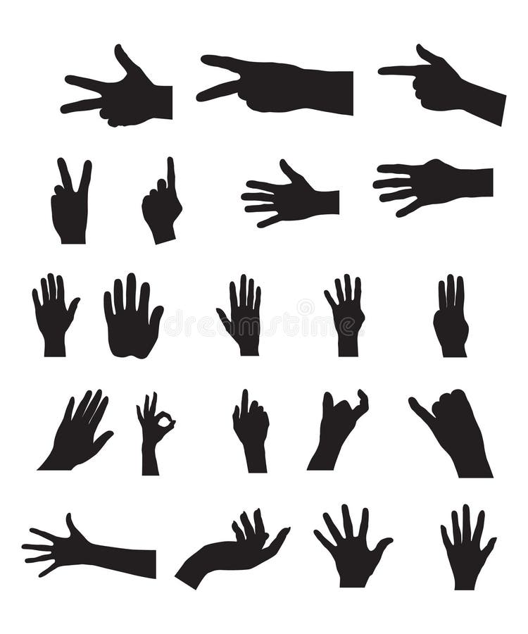 Middle Finger Silhouette Stock Illustrations – 525 Middle Finger ...