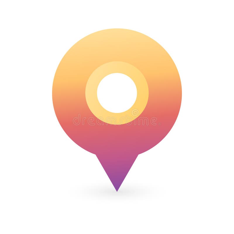 Set of Map Pointers in Various Colors Isolated on White Backgrounds ...