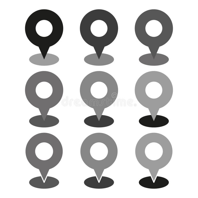 Set of Various Bright Map Pointers. Vector Illustration. EPS 10 Stock ...