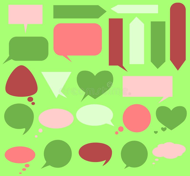 The Set of Various Bubbles for Text - Round, Square, Triangular - for ...