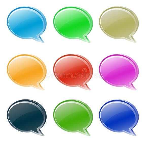 Set of Various Buttons/bubbles Stock Vector - Illustration of button ...