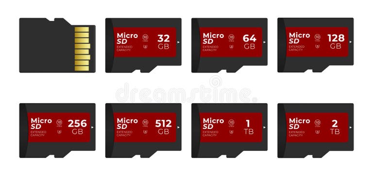 SD Memory Card Vector Illustration Stock Vector - Illustration of ...