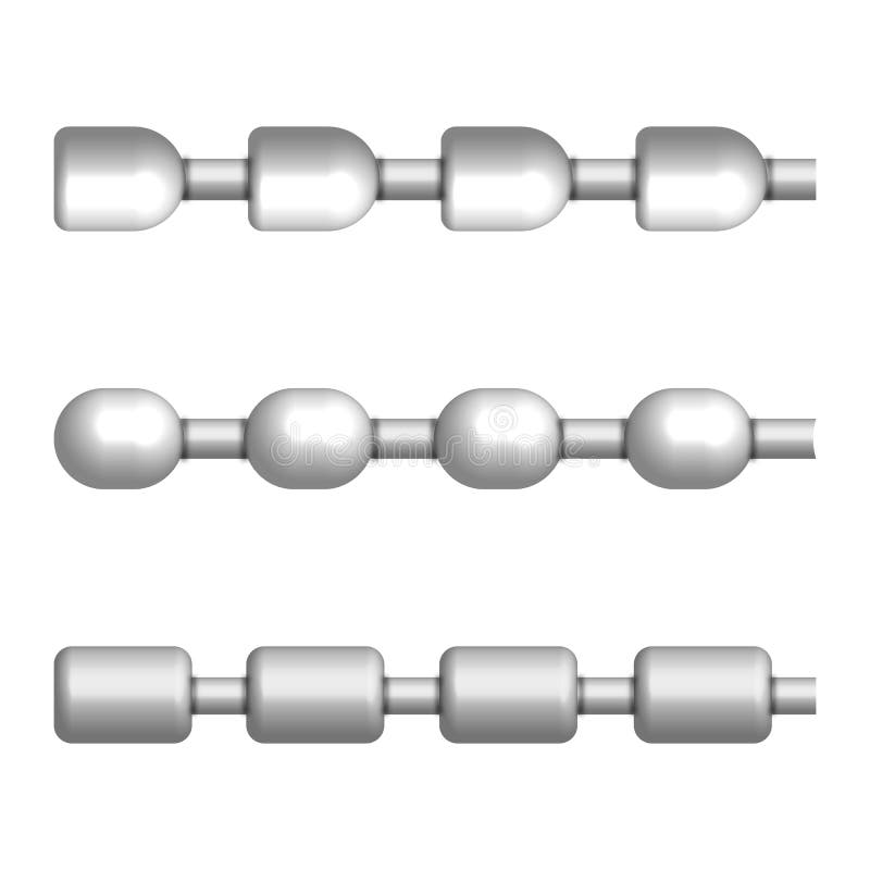 Set of Various Chains, 3D Vector Illustration Stock Vector ...