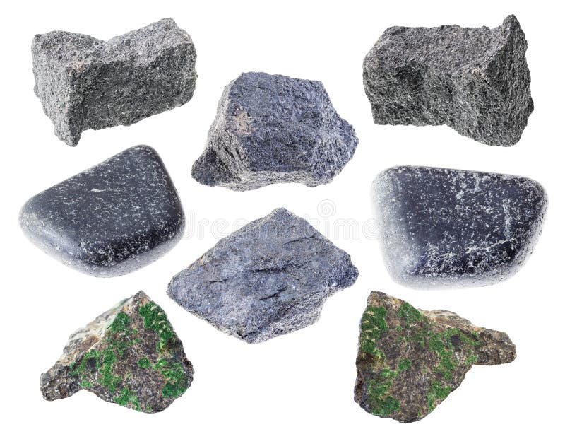 Set of Various Chromite Stones Cutout on White Stock Photo - Image of ...