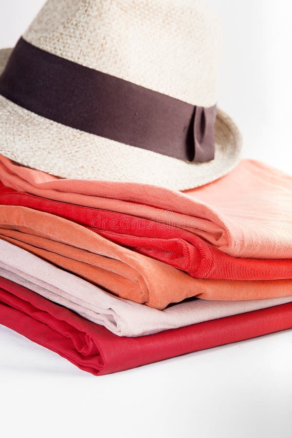 Set of Various Clothes and Accessories for Women on Whi Stock Photo ...